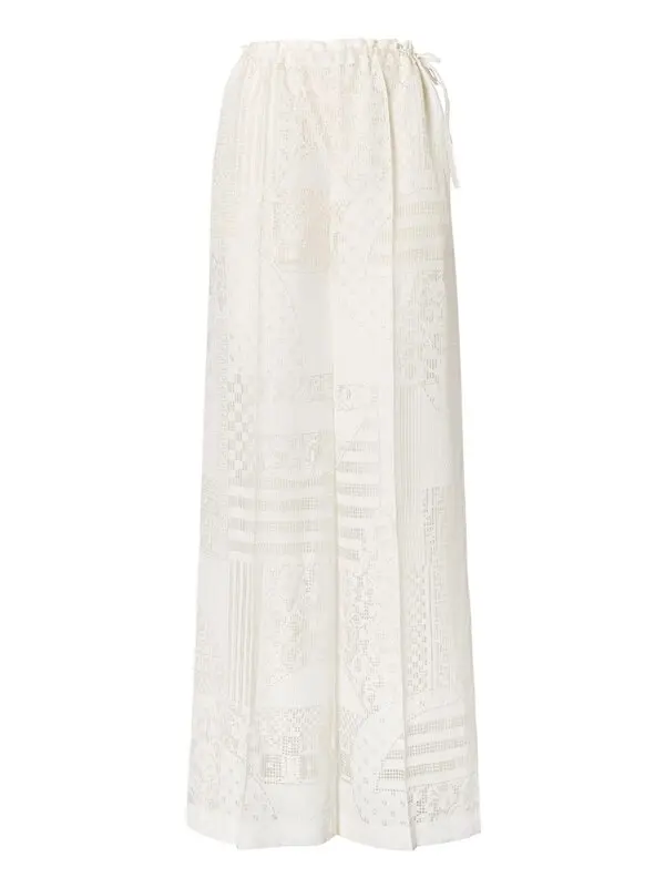 Fendi Straight-leg Pyjama Trousers - White