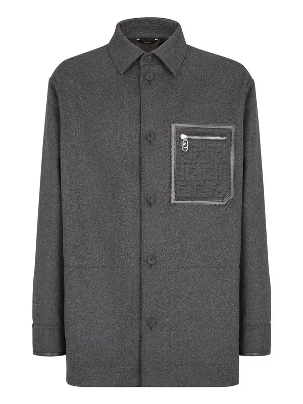 Fendi Straight-cut Cashmere Blouson - Grey