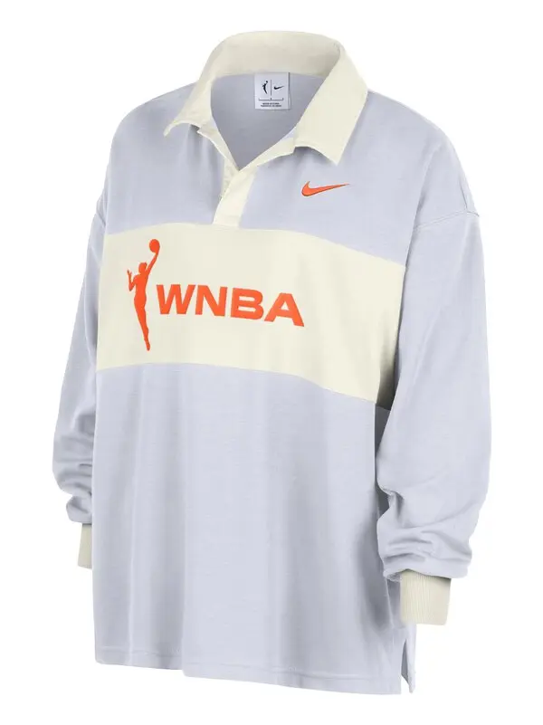 Nike Team 13 Essential Wnba Oversized Long-sleeve Polo - White