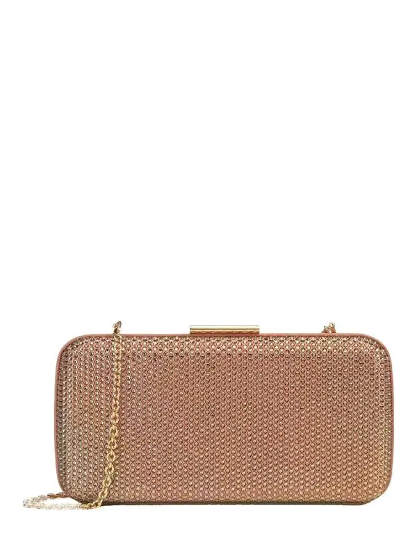 SERGIO ROSSI Secret Crystal-embellished Clutch - Pink
