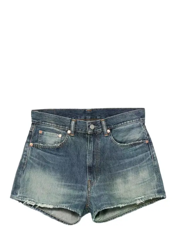 Denimist Haisley Frayed Denim Shorts - Blue