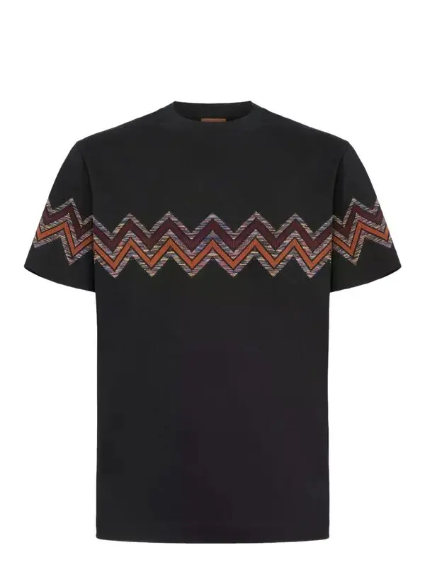 Missoni Zigzag-print Short-sleeved T-shirt - Grey