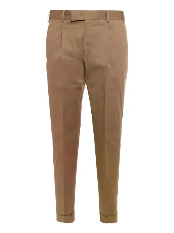PT TORINO Pleat-detailed Pocket Trousers - Brown