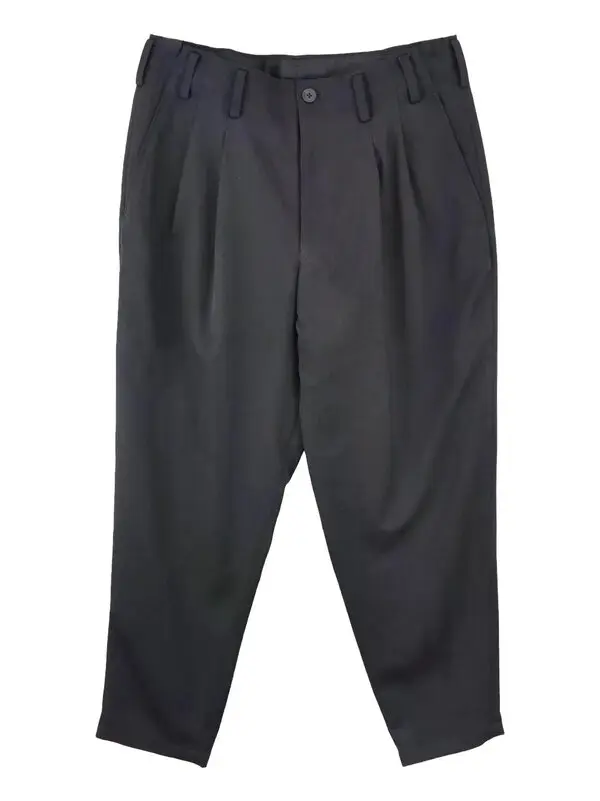 Yohji Yamamoto Pleated Wool Trousers - Black