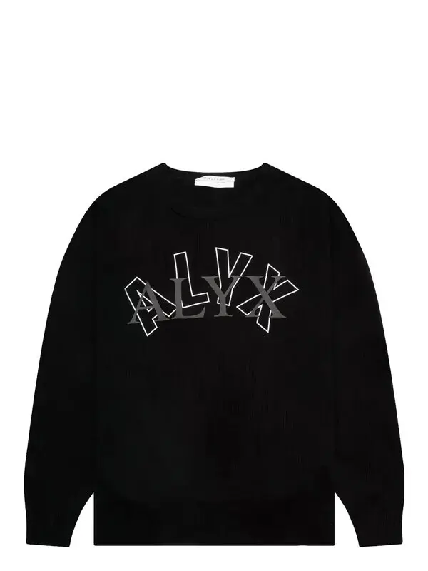 1017 Alyx 9sm Arch-logo Crew-neck Sweater - Black
