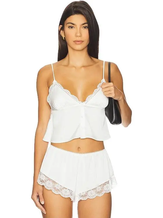 KAT THE LABEL Arabella Camisole - White