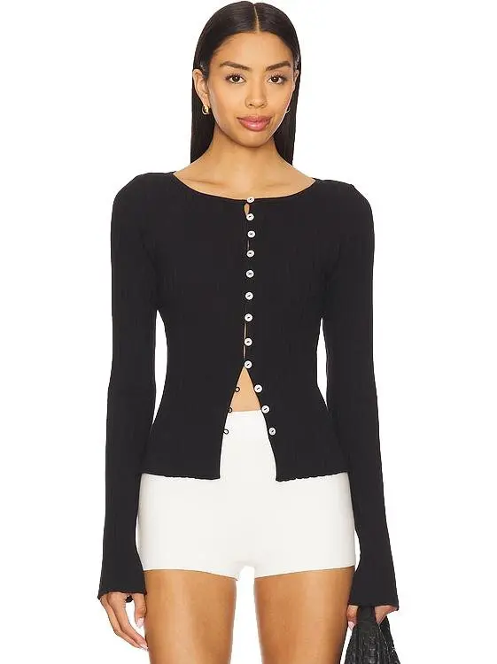 Free People Tilly Long Sleeve Top - Black