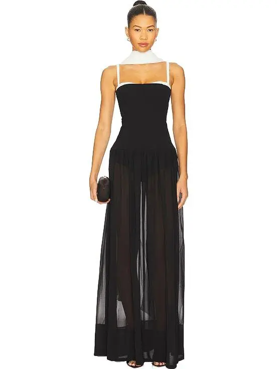 Show Me Your Mumu Hepburn Maxi Dress - Black