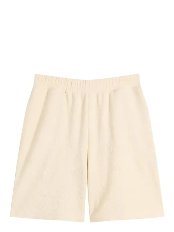 Ami Reversed Non Brushed Fleece Shorts - Ivoire