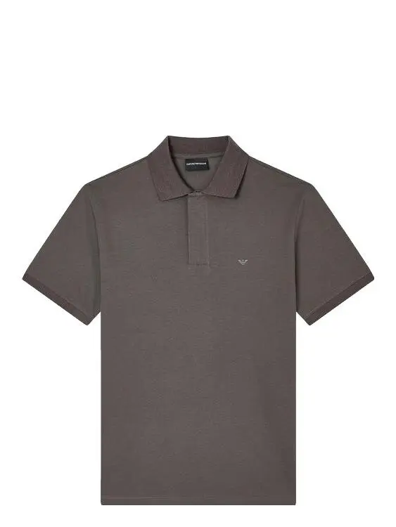 Emporio Armani Travel Essentials Piqué Polo Shirt - Natural