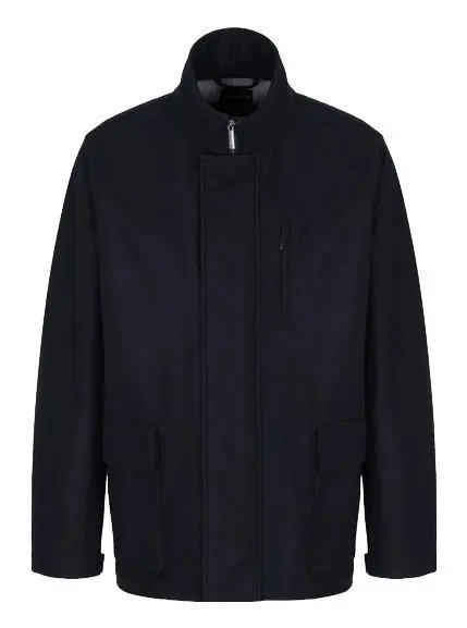 Emporio Armani Full-zip Pea Coat - Natural