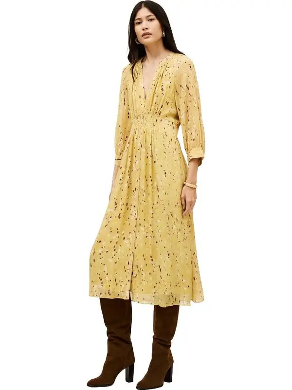 Ba&sh Karla Midi Dress - Yellow
