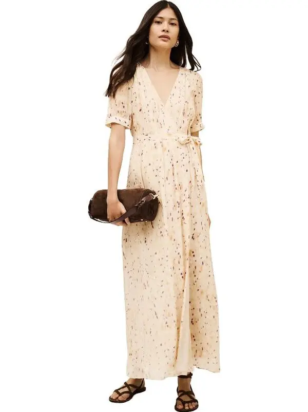 Ba&sh Kris Maxi Wrap Dress - Brown / Neutral