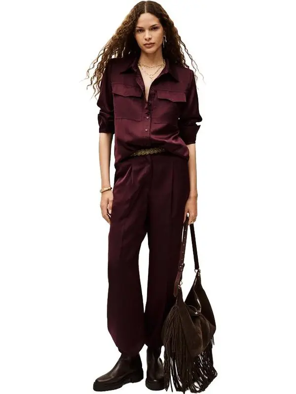 Ba&sh Charly Flowing Pants - Purple