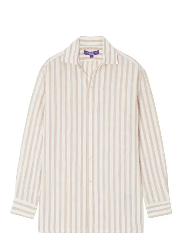Ralph Lauren Capri Striped Linen Shirt - Cream