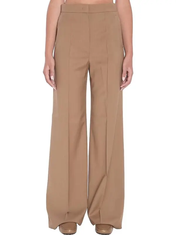 Max Mara Straight-leg Wool Trousers - Beige