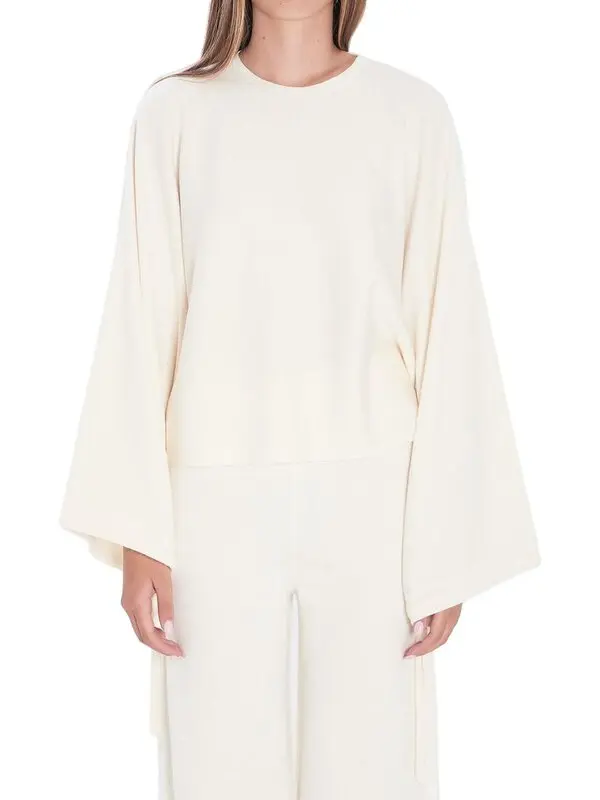 Max Mara Fine Wool Yarn Sweater - White