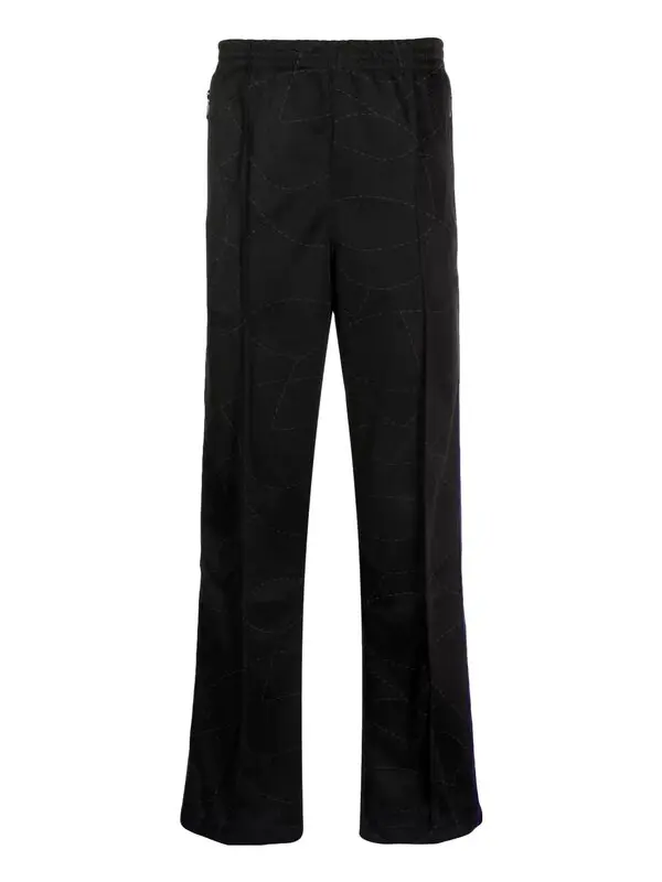 Needles Logo-embroidered Trousers - Black