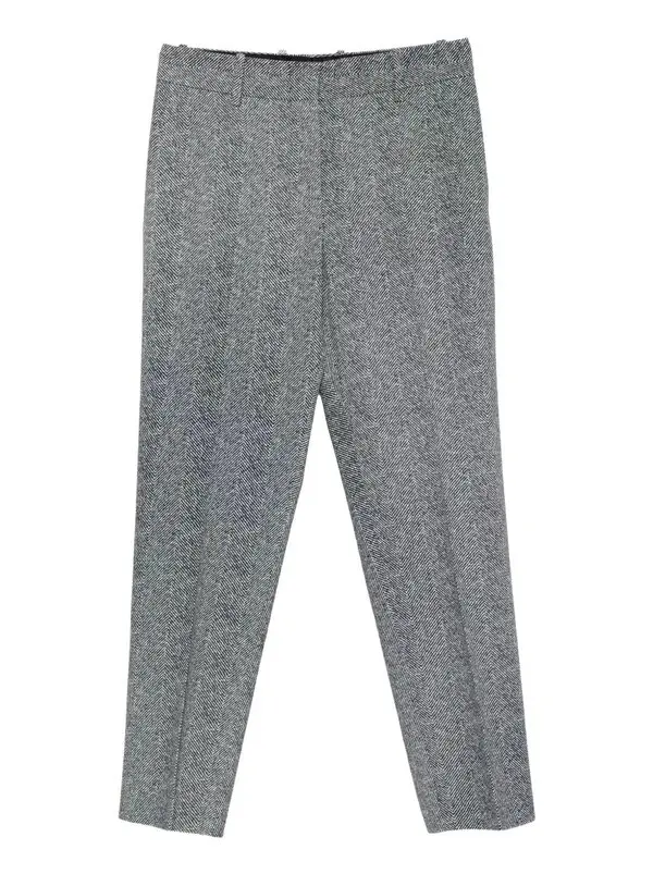 Ermanno Scervino Herringbone Pattern Trousers - Grey