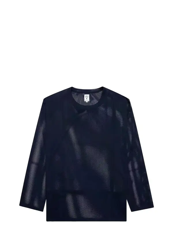 SOUTH2 WEST8 Mesh Knit Crew-neck T-shirt - Blue