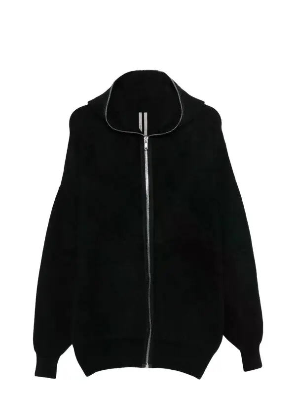 Rick Owens Hooded Zip-up Hoodie - Black