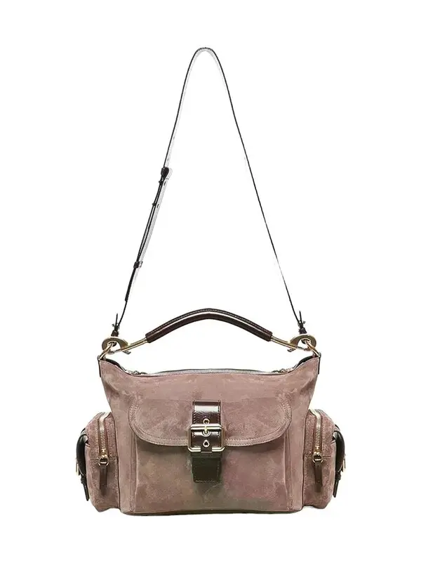 Chloé Suede Buckle Cross-body Bag - Neutrals
