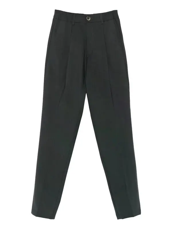 Herno Pleated-front Straight-leg Trousers - Grey