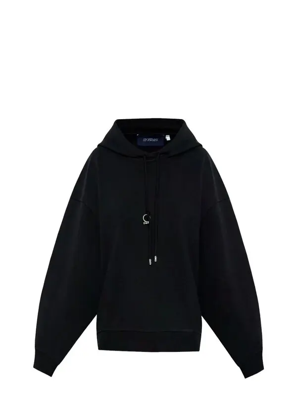 Sportmax Ring-detail Drawstring Hoodie - Black