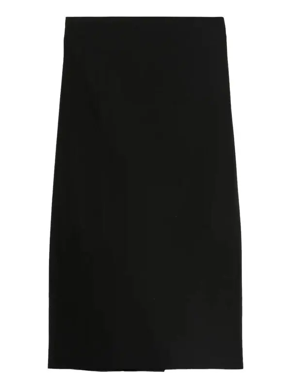Alberta Ferretti Pencil Wool-blend Skirt - Black