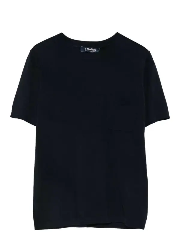 Max Mara Wool Knit T-shirt - Blue