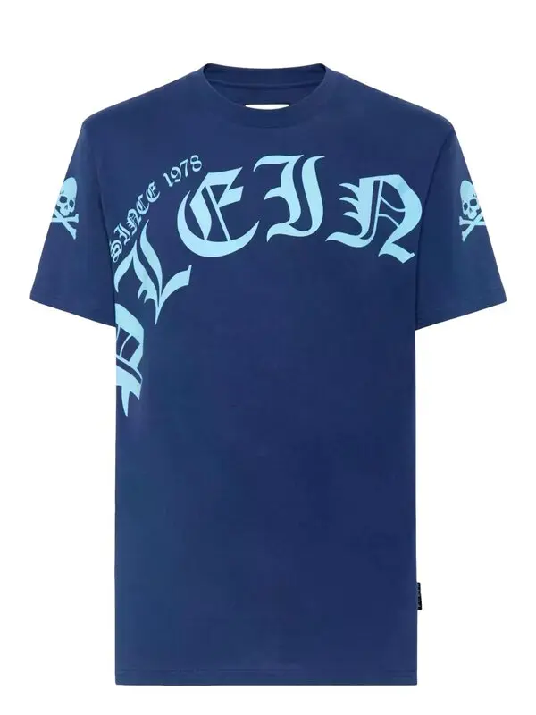 Philipp Plein Logo-print Cotton T-shirt - Blue