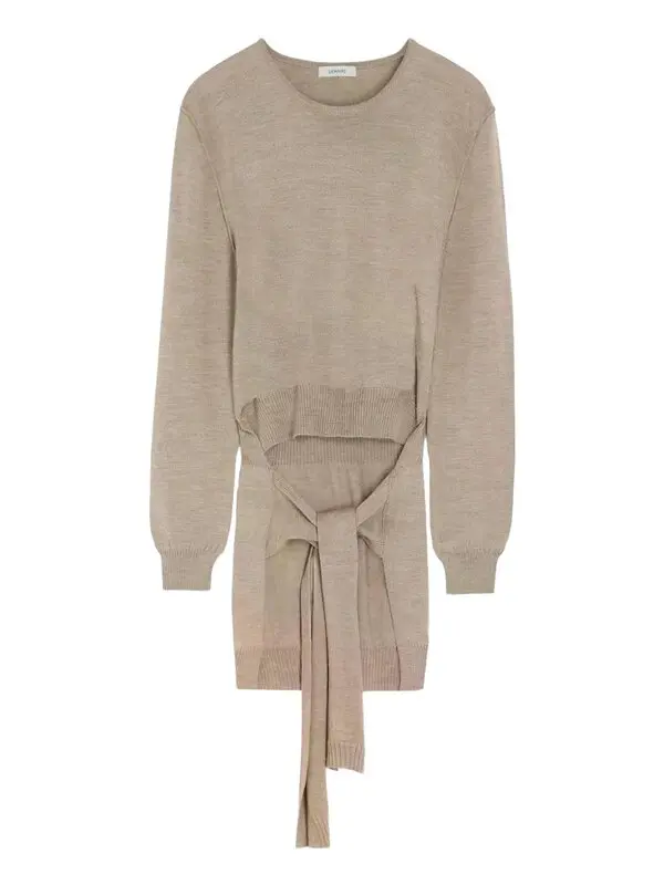 LEMAIRE Trompe L'oeil Wool Jumper - Neutrals