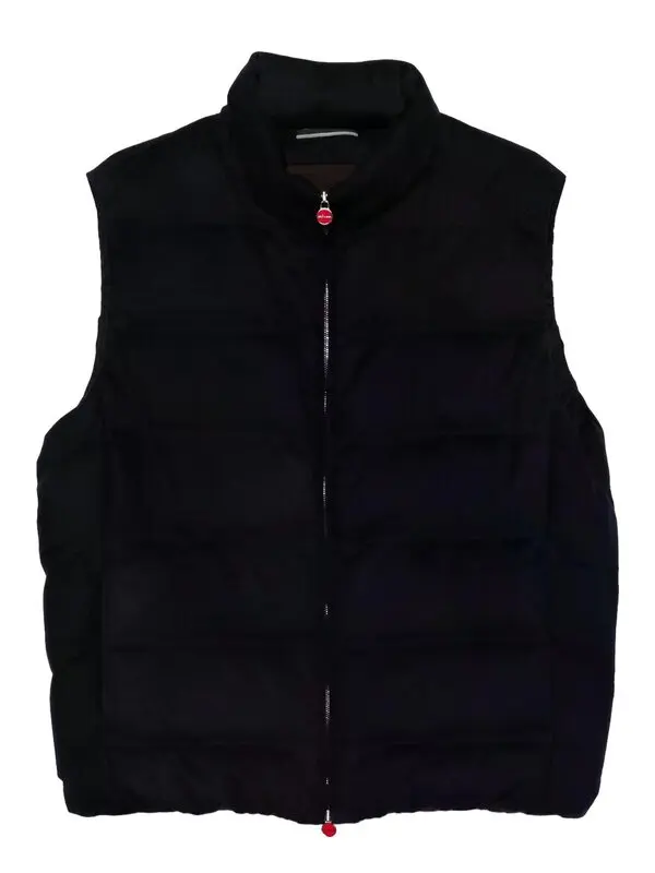 Kiton Quilted Zip-fastening Vest - Blue