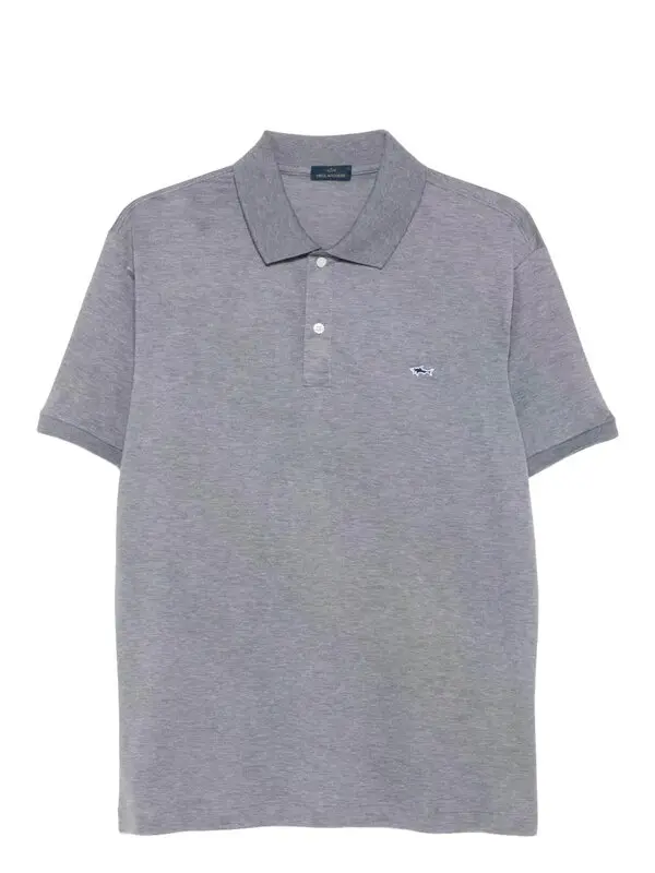 Paul & Shark Logo-embroidered Cotton Polo Shirt - Grey