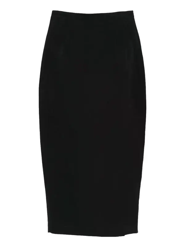 GENTRYPORTOFINO Pencil Slit Skirt - Black
