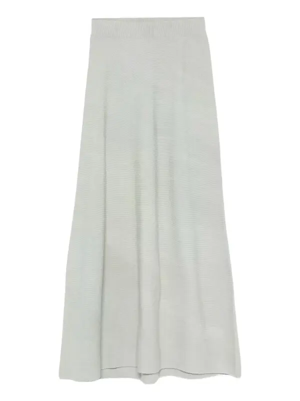 Christian Wijnants Kugo Ribbed Wool Midi Skirt - Grey