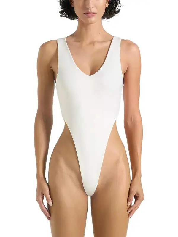 Manière De Voir V-neck Bodysuit - White