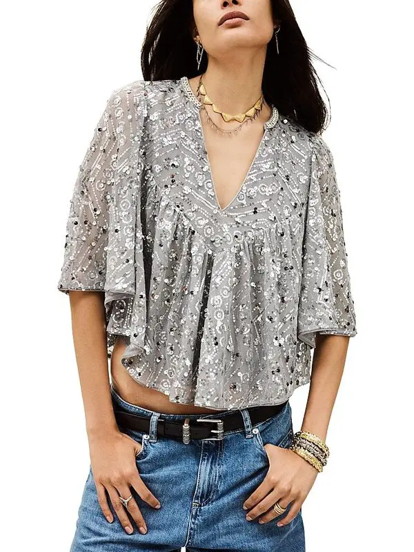Ba&sh Cara Top - Silver