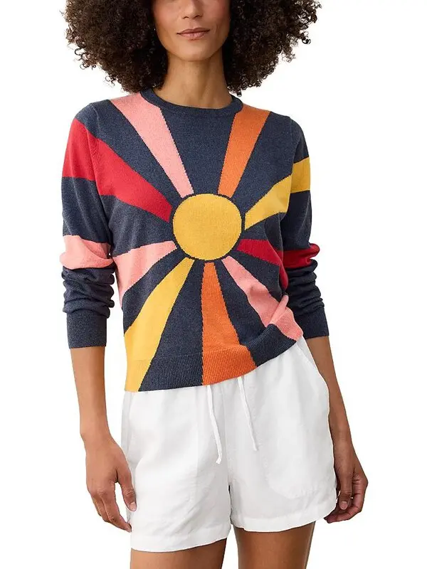 Marine Layer Exploded Sun Sweater - Navy