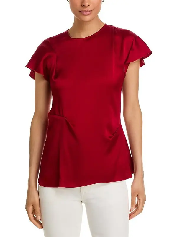 Victoria Beckham Pleat Detail Top - Rose