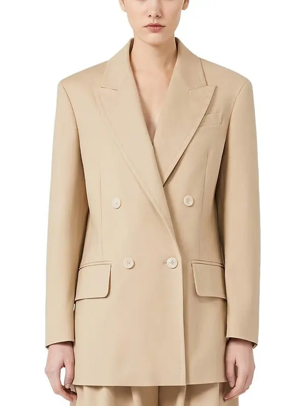 Max Mara Double-breasted Blazer - Sand