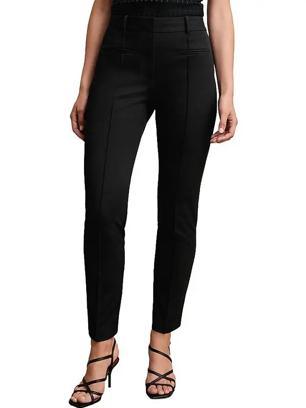 REISS Petites Norla Tapered Pants - Black
