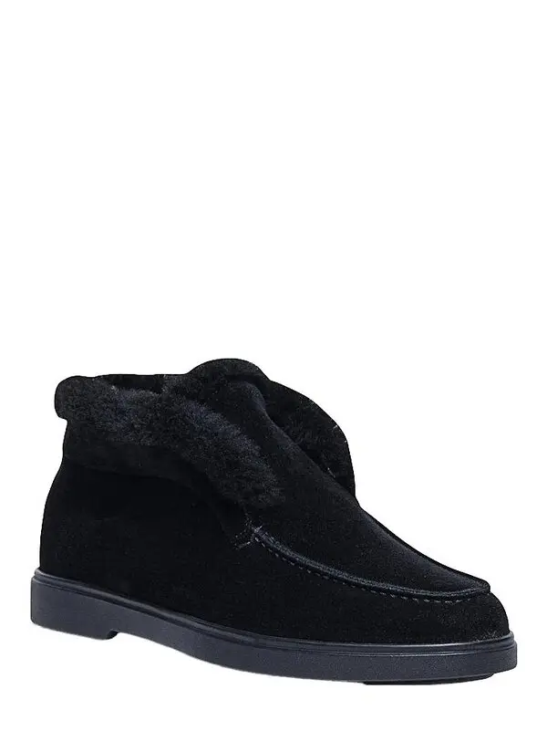 Santoni Suede Desert Boot - Black