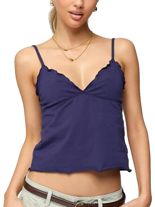 EDIKTED Glendon Babydoll Top - Navy