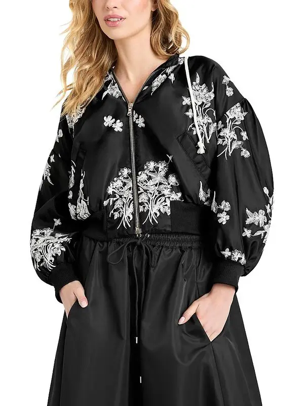 Cinq À Sept Wildflower Whimsy Ollie Jacket - Black/ Ivory