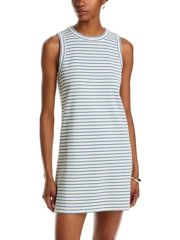 Veronica Beard Isla Stripe Dress - Dove/lake