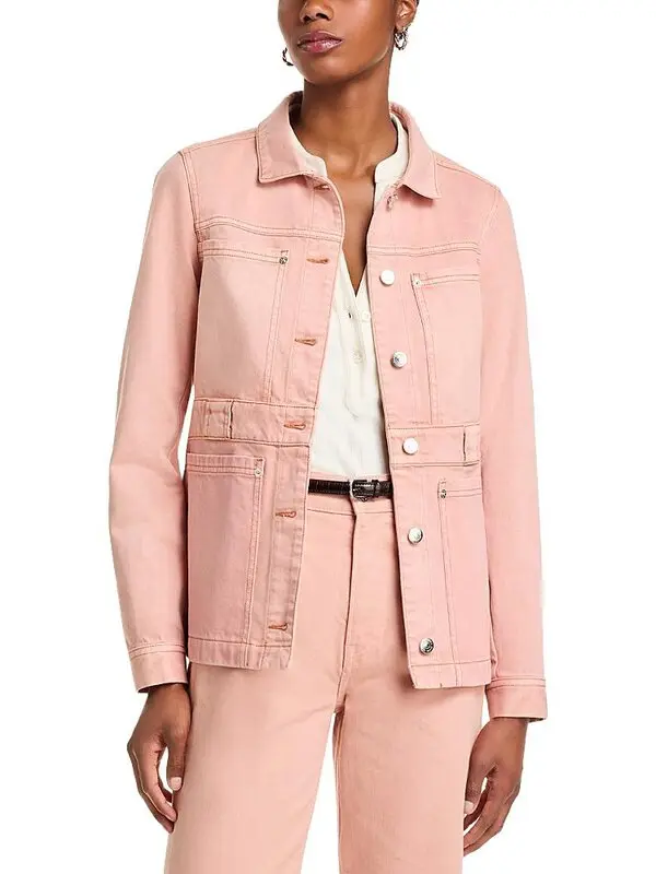 Veronica Beard Marvin Patch Pocket Jacket - Pink Blossom
