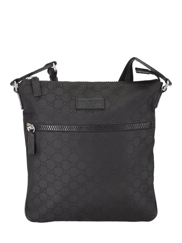 Gucci Gg Nylon Messenger - Black