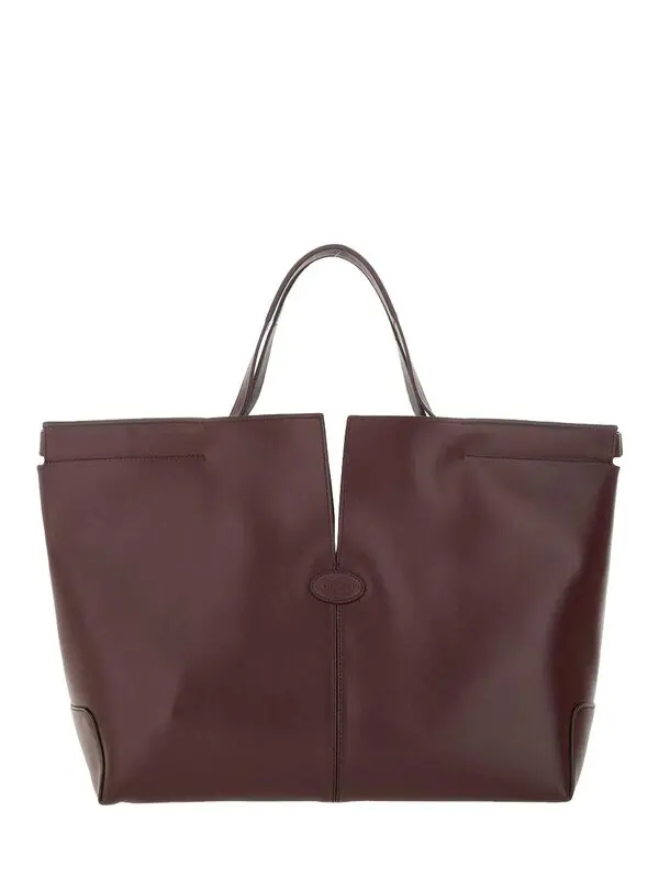 TOD'S Di Bag Folio Medium Shopping Bag - Purple