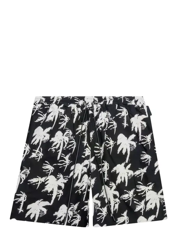 RtA Palm-tree Print Shorts - Black
